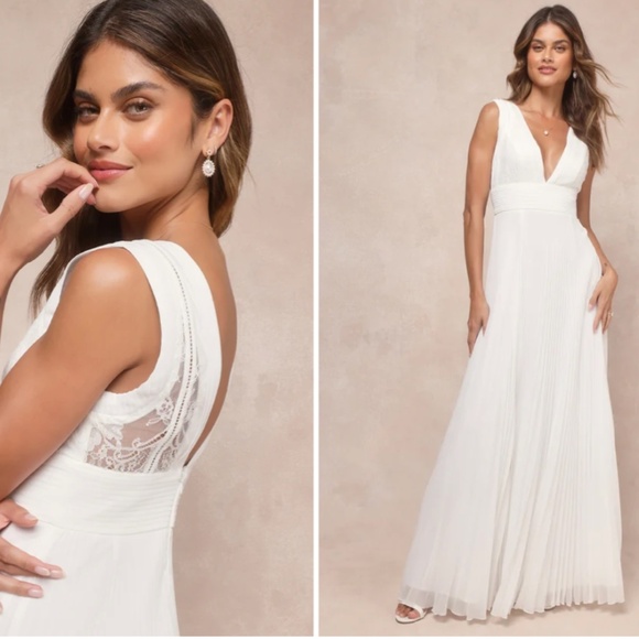 Lulus | Dresses | Lulus Elegant Wedding Bridal Shower Engagement Lacy ...